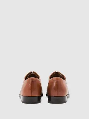 REISS Leather Oxford Shoes - Light Tan