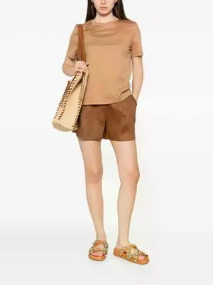 MC2 SAINT BARTH Amani Pleated Shorts - Brown