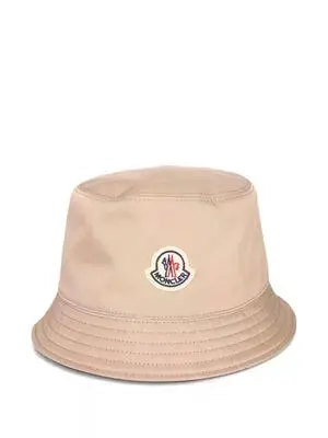 Moncler Logo-patch Bucket Hat - Neutrals