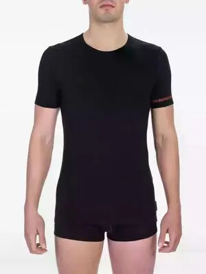 BIKKEMBERGS Logo-print Crew-neck T-shirt - Black