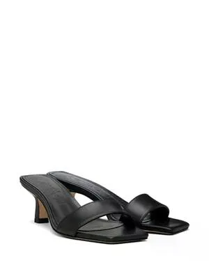 AeydĒ Square-toe Leather Sandals - Black