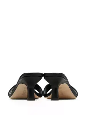 AeydĒ Square-toe Leather Sandals - Black