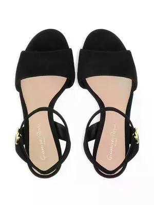 GIANVITO ROSSI Ardéa Studded Platform Sandals - Black