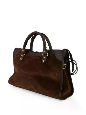 Balenciaga Le City Studded Leather Tote Bag
