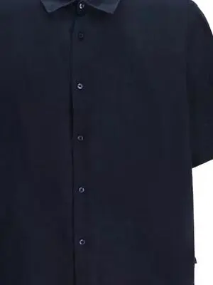 BOSS Short-sleeved Button-down Shirt - Blue