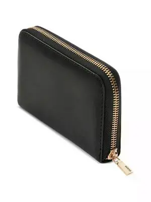 Guess Logo-plaque Zip-around Wallet - Black