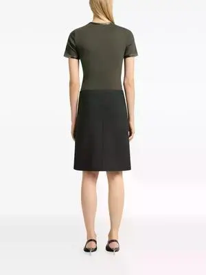 COURREGES Vinyl-trim Logo-patch T-shirt - Green