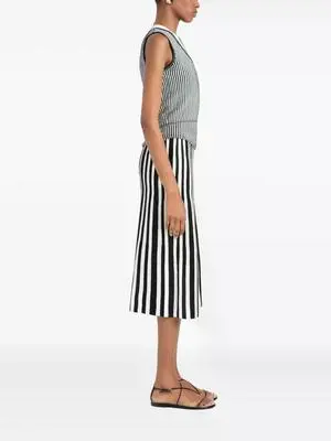 Proenza Schouler White Label Isley Ribbed-knit Midi Skirt - Black