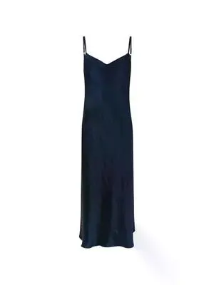 Vince Satin-finish Slip Midi Dress - Blue