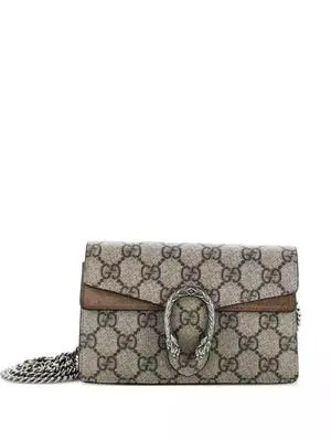 Gucci Dionysus Gg Coated Canvas Super Mini Crossbody Bag - Brown
