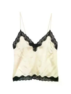 ROTATE BY BIRGER CHRISTENSEN Lace-trimmed Camisole Top - Neutrals