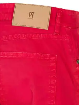 PT TORINO Logo-patch Slim-fit Trousers - Red