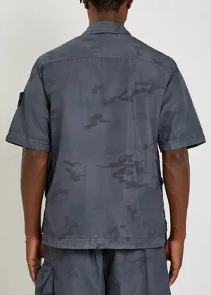 Stone Island Camo-print Cotton-blend Shirt
