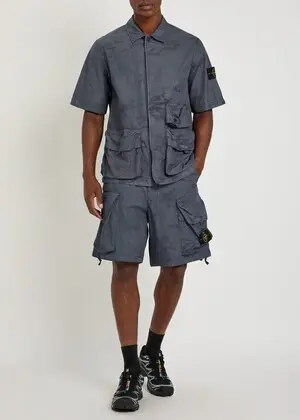 Stone Island Camo-print Cotton-blend Shirt