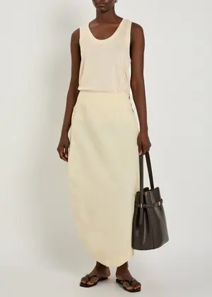 Studio Nicholson Scoop-neck Woven Tank Top - Beige