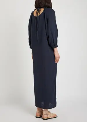 AKYN Stretch-cotton Gauze Midi Dress
