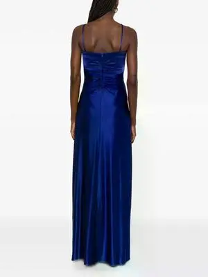 Max Mara Oggetti Ruched Maxi Dress - Blue