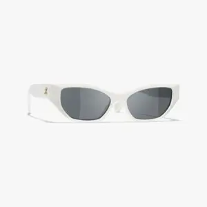 Chanel Cat Eye Sunglasses - White
