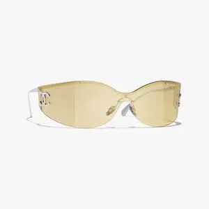 Chanel Shield Sunglasses - Silver