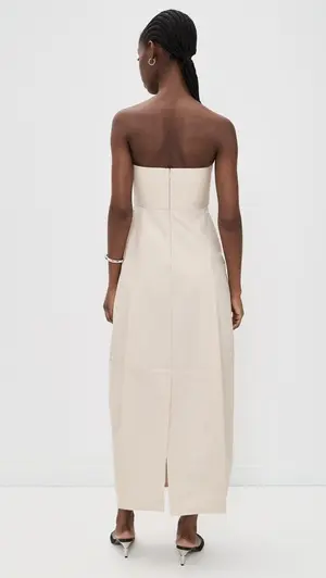 ST. AGNI Canvas Pleat Cocoon Dress