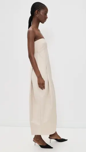 ST. AGNI Canvas Pleat Cocoon Dress
