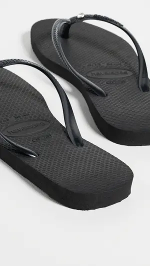 Havaianas Slim Crystal Sw Ii Sandals - Black