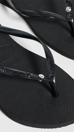 Havaianas Slim Crystal Sw Ii Sandals - Black