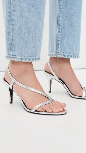 Staud Louden Heels - Silver