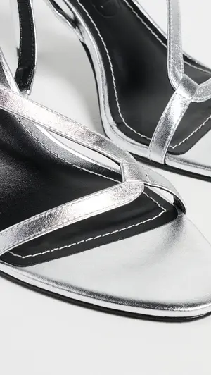 Staud Louden Heels - Silver