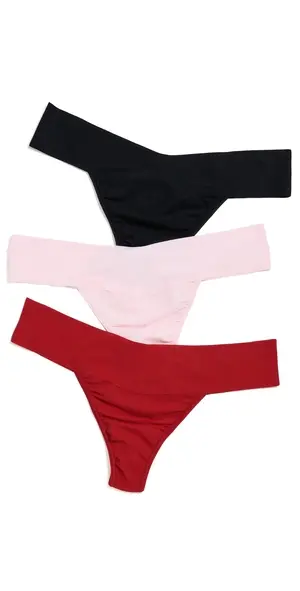 Hanky Panky Breathesoft Natural Rise Thong Panties 3 Pack - Bbpc