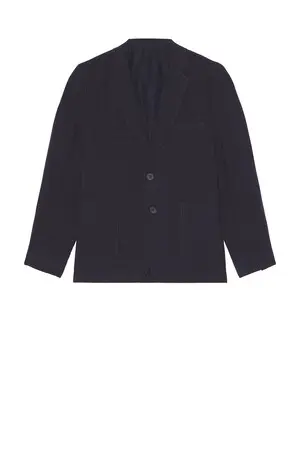 PERCIVAL Tailored Linen Blazer In Blue - Navy