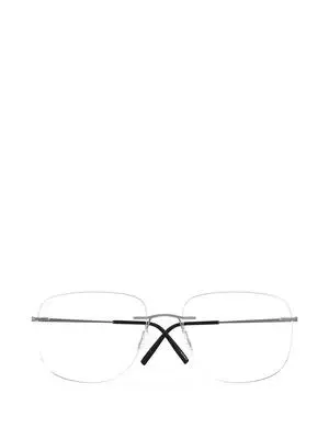 SILHOUETTE Titan Minimal Art Cat-eye Frame Glasses - Silver