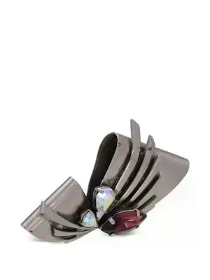 Vintage Crystal-embellished Clip-on Earrings