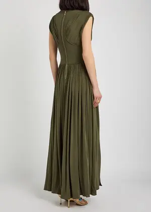 Zimmermann Luna Gathered Stretch-jersey Maxi Dress