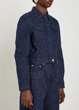 Jacquemus La Veste De Nimes Ovalo Denim Jacket - Navy