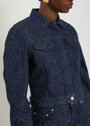 Jacquemus La Veste De Nimes Ovalo Denim Jacket - Navy