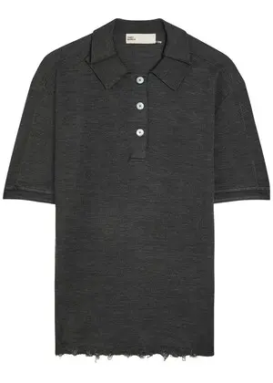 Tory Burch Silk-blend Polo Top