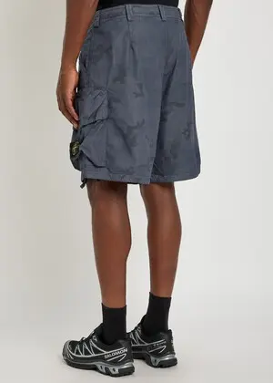 Stone Island Camo-print Cotton-blend Cargo Shorts