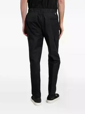 LOW BRAND Elasticated-waistband Cargo Pants - Black