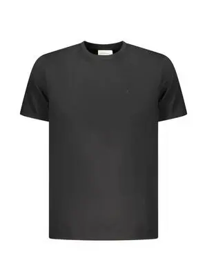 Calvin Klein Logo-embroidered Cotton T-shirt - Black