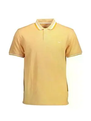 HARMONT & BLAINE Contrast-tipping Cotton Polo Shirt - Orange