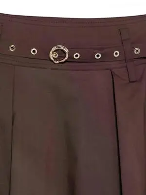 Liu Jo Belted Pleated Skirt - Brown