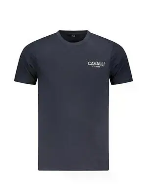 Roberto Cavalli Logo-detail Cotton T-shirt - Blue