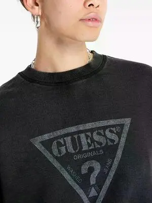 Guess Logo-print Relaxed Fit Sweater - Grey