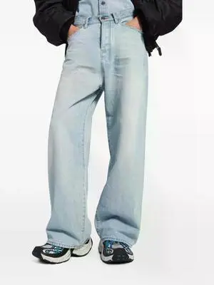 Balenciaga Casual Faded Wide-leg Cotton Pants