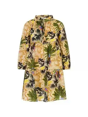 Anjuna Clara Embroidered-silk Kaftan Beach Dress - Multicolour