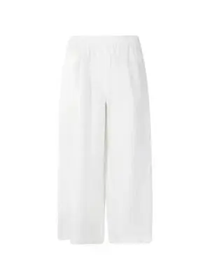 Max Mara Elasticated Waistband Wide-leg Trousers - White
