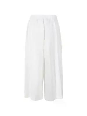Max Mara Elasticated Waistband Wide-leg Trousers - White
