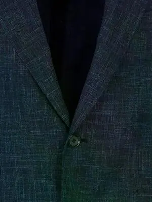 Caruso Aida Cross-hatch Single-breasted Blazer - Blue