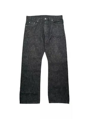 Chrome Hearts Leather Star-patch Jeans